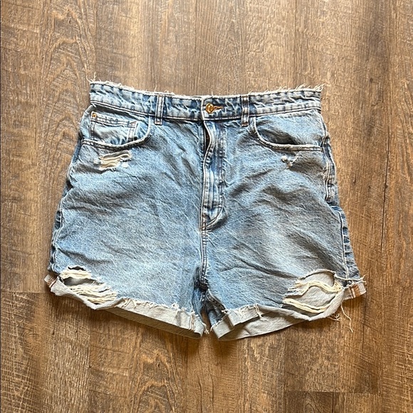 Zara | Shorts | Zara Denim Distressed Women Shorts | Poshmark
